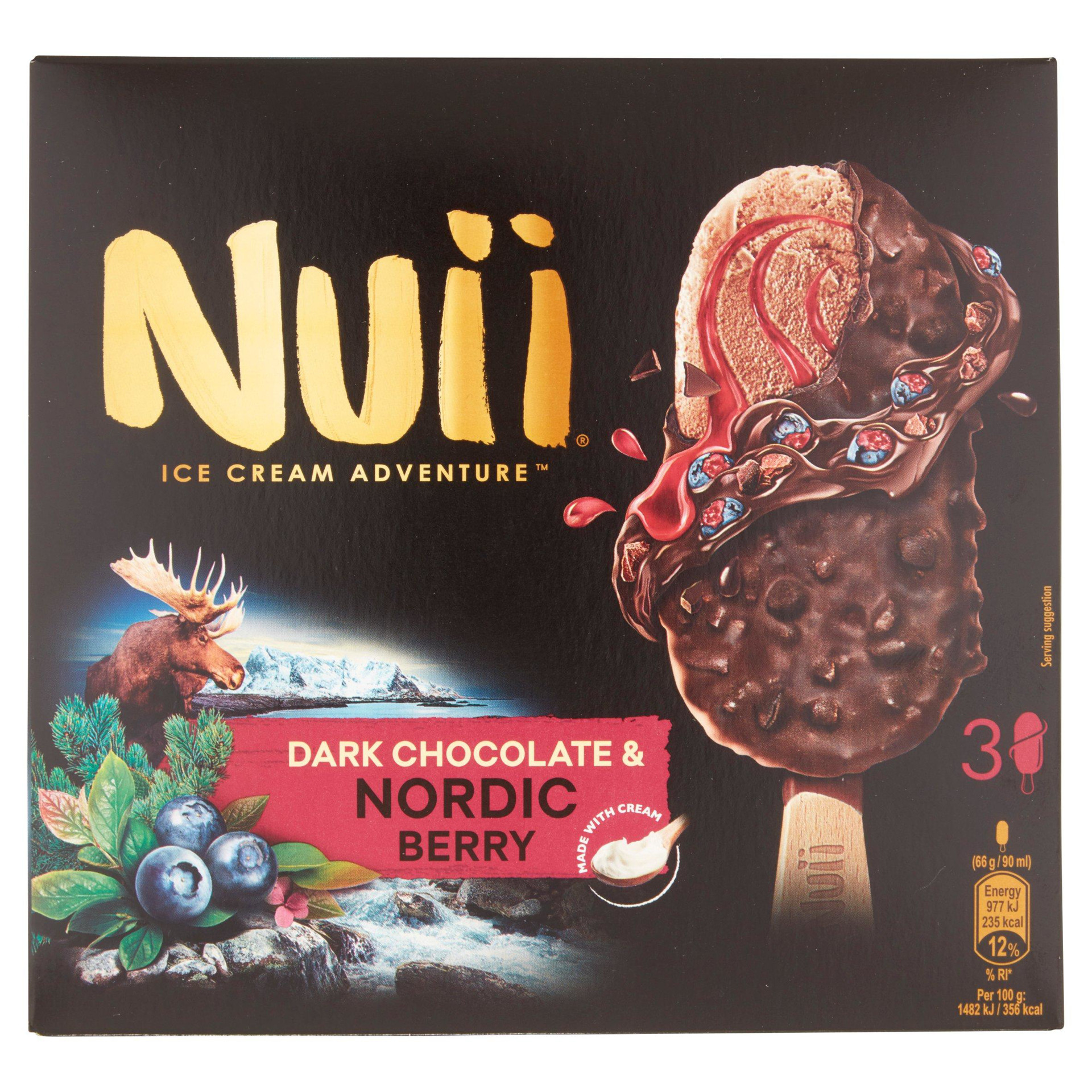 Nuii Ice Cream Adventure Dark Chocolate & Nordic Berry 270ml | Guernsey ...